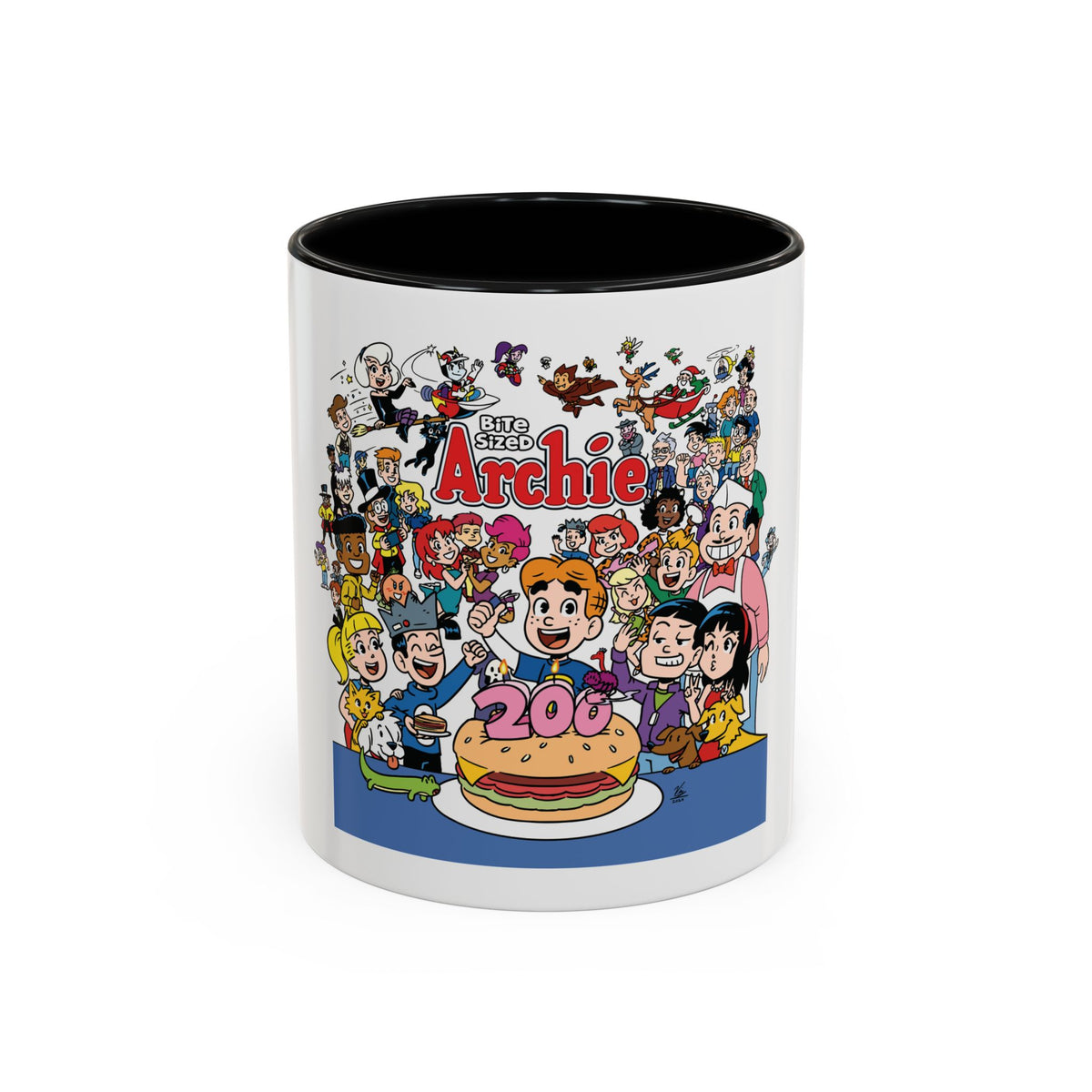 Bite Sized Archie 200th Story Accent Coffee Mug (11oz or 15oz) featuri ...