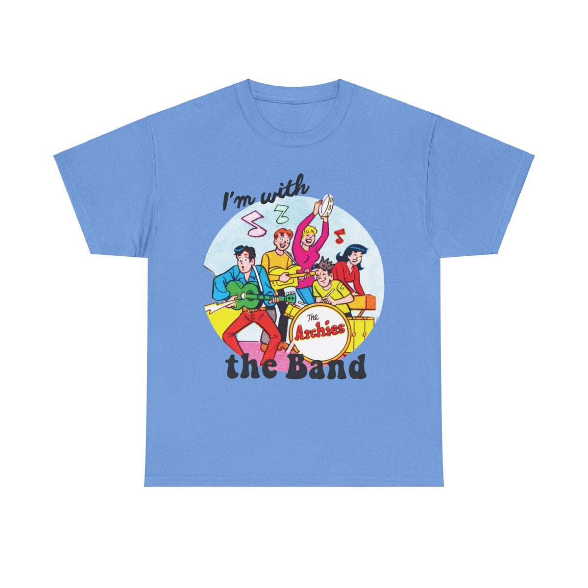The Archies I'm With The Band Graphic T-Shirt (Unisex Heavy Cotton Tee ...
